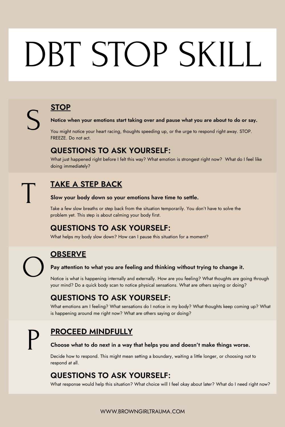 If Your Emotions Go From 0 to 100, This DBT STOP Skill Can Help - BROWN ...